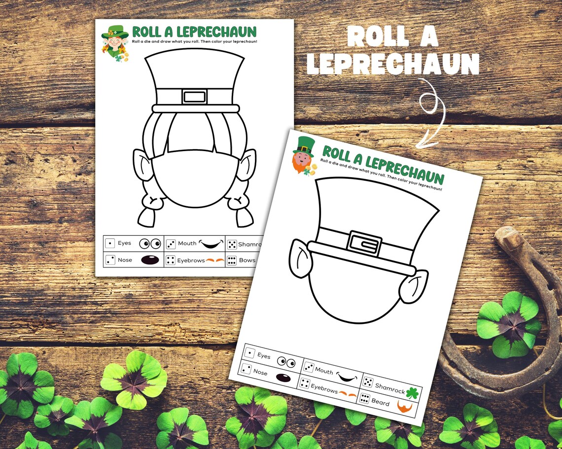 Roll A Leprechaun Dice Game, Leprechaun Dice Game, St. Patrick's Day ...