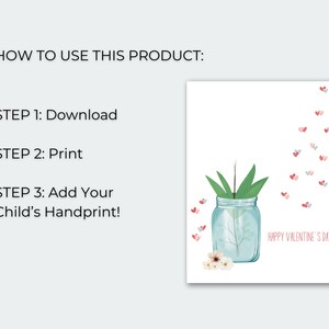 Valentine's Day Handprint, Flower Vase Handprint Art, Valentine's Day ...