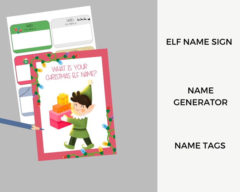 What's Your Elf Name?, Christmas Party Game, Christmas Elf Name ...