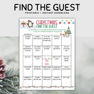 Downloadable Christmas Party Games, Christmas Scavenger Hunt, Find the ...