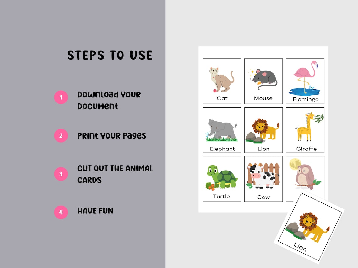 Animal Charades, Charades Printable, Charades Cards, Action Charades ...