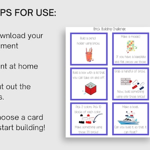 Building Blocks Cards,kids Building Block Ideas,brick Building ...