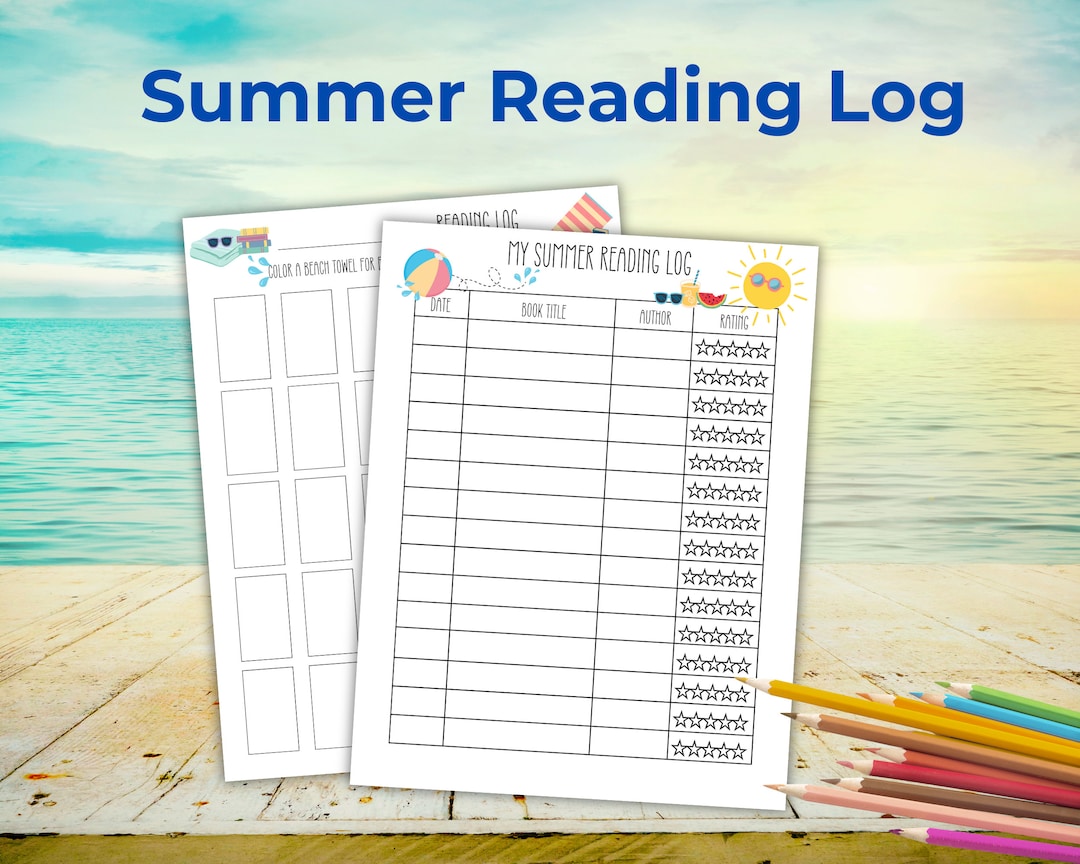Summer Reading Log, Daily Reading Chart, Reading Minutes Log, Book Log ...