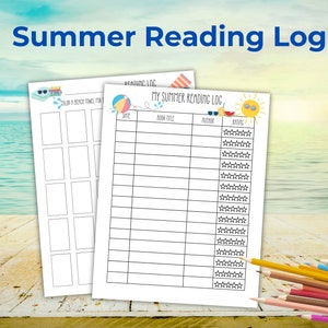 Printable Summer Reading Log for Kids, Book Tracker, Summer Reading ...
