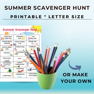 Summer Outdoor Scavenger Hunt, Backyard Scavenger Hunt, Fun Summer ...
