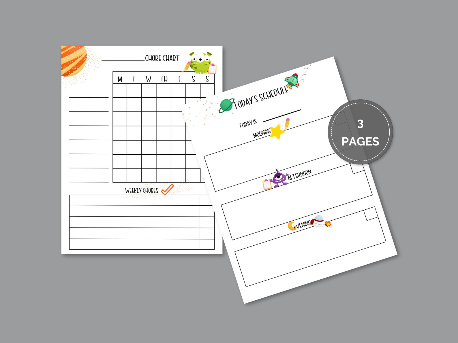 Kids Daily Task Charts, Daily Habit Chart for Kids,printable Daily ...