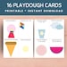 Printable Playdough Activity Cards, Creative Tabletop Game (PDF ...