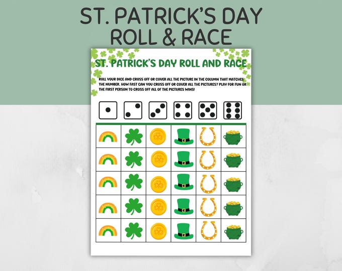 St. Patrick's Day Games, Winter Party Game, St. Patrick's Day Preschool ...