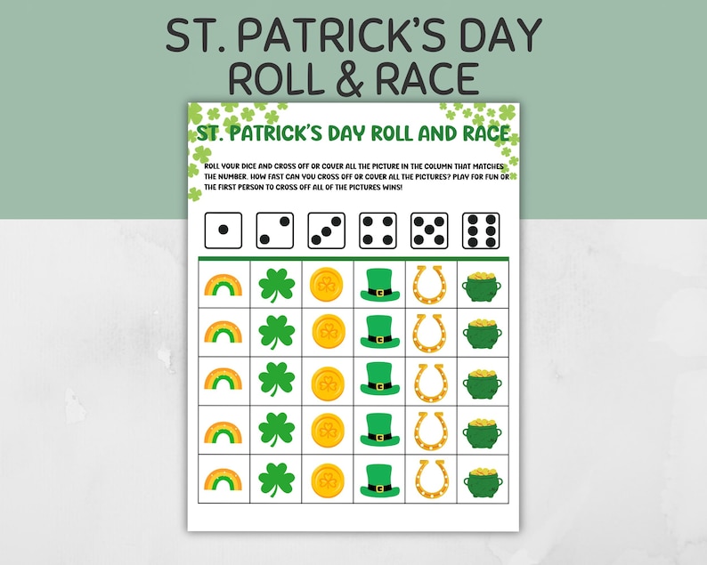 St. Patrick's Day Games, Winter Party Game, March Game for Kids ...