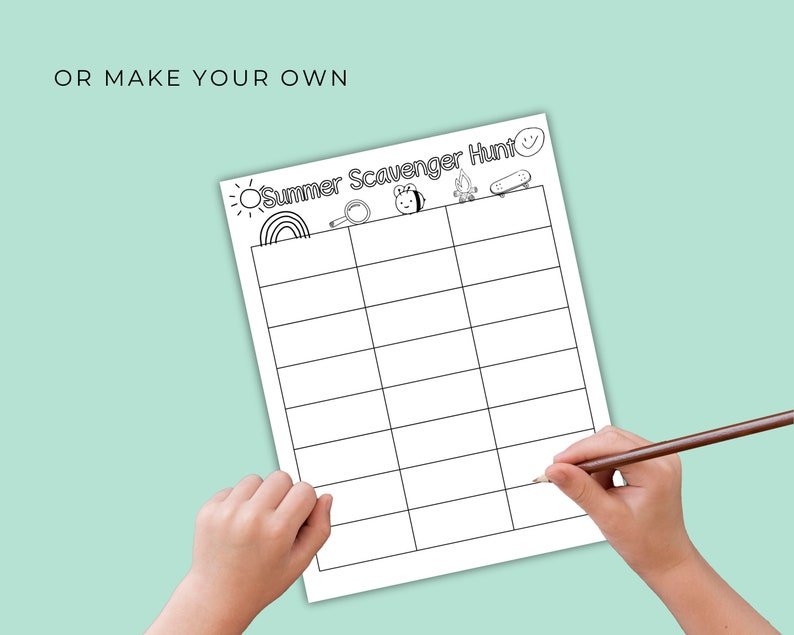 Summer Outdoor Scavenger Hunt, Backyard Scavenger Hunt, Fun Summer ...