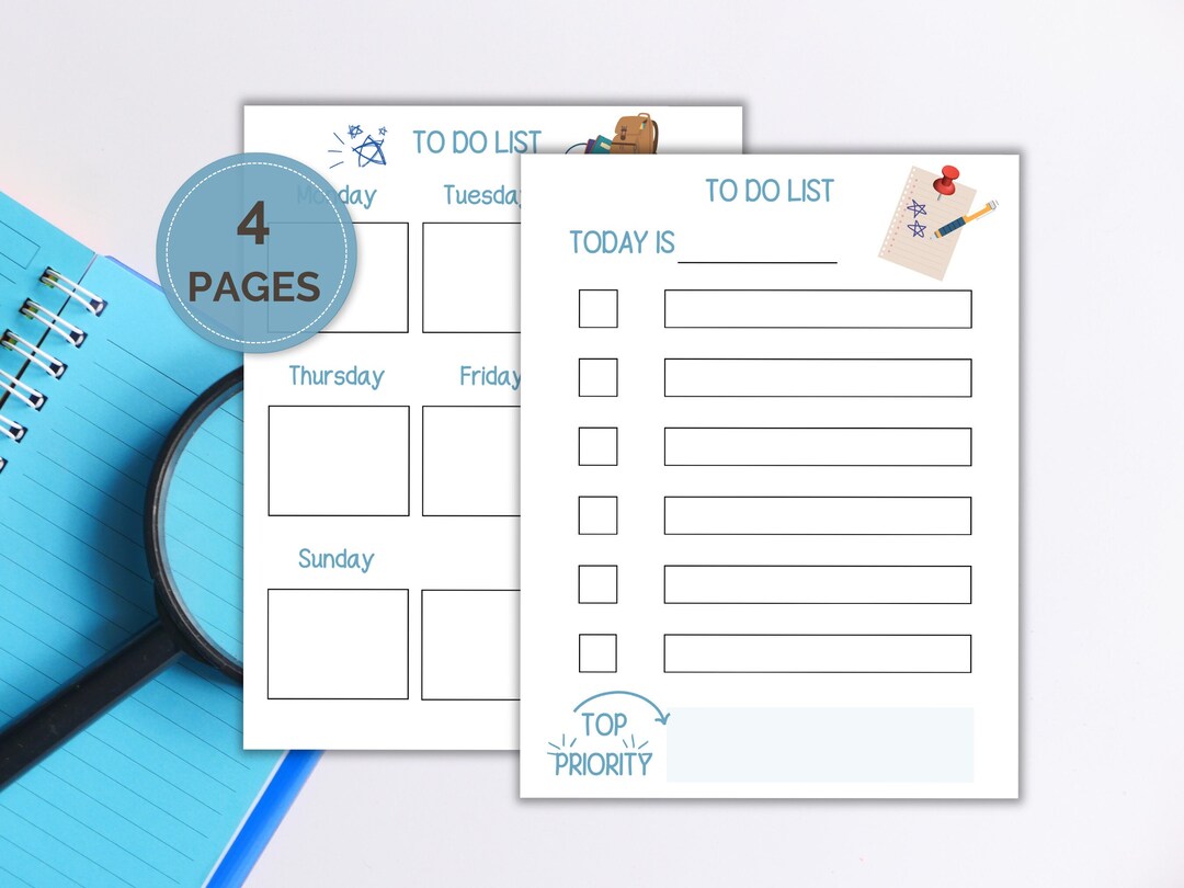 Daily Task Kids Printable, Daily Task Chart for Kids, Printable Daily ...