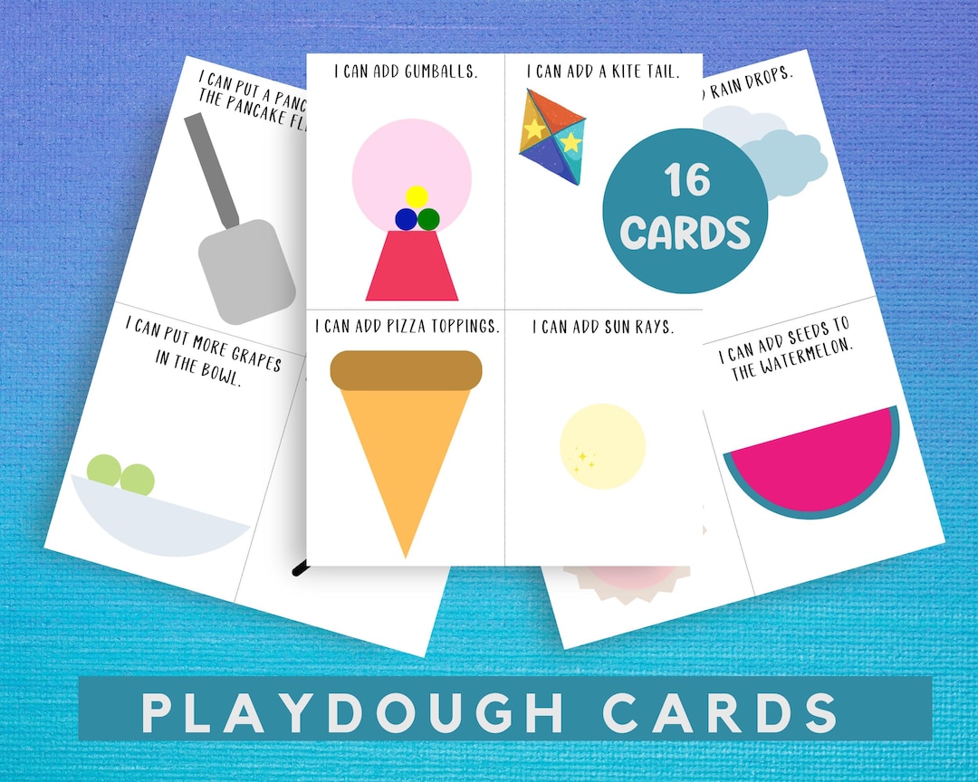 Printable Playdough Cards, Table Top Games, Playdough Activity ...