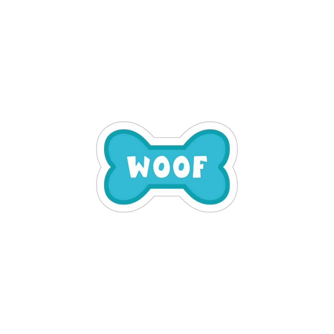 WOOF Transparent Sticker (1 Sticker) - Etsy