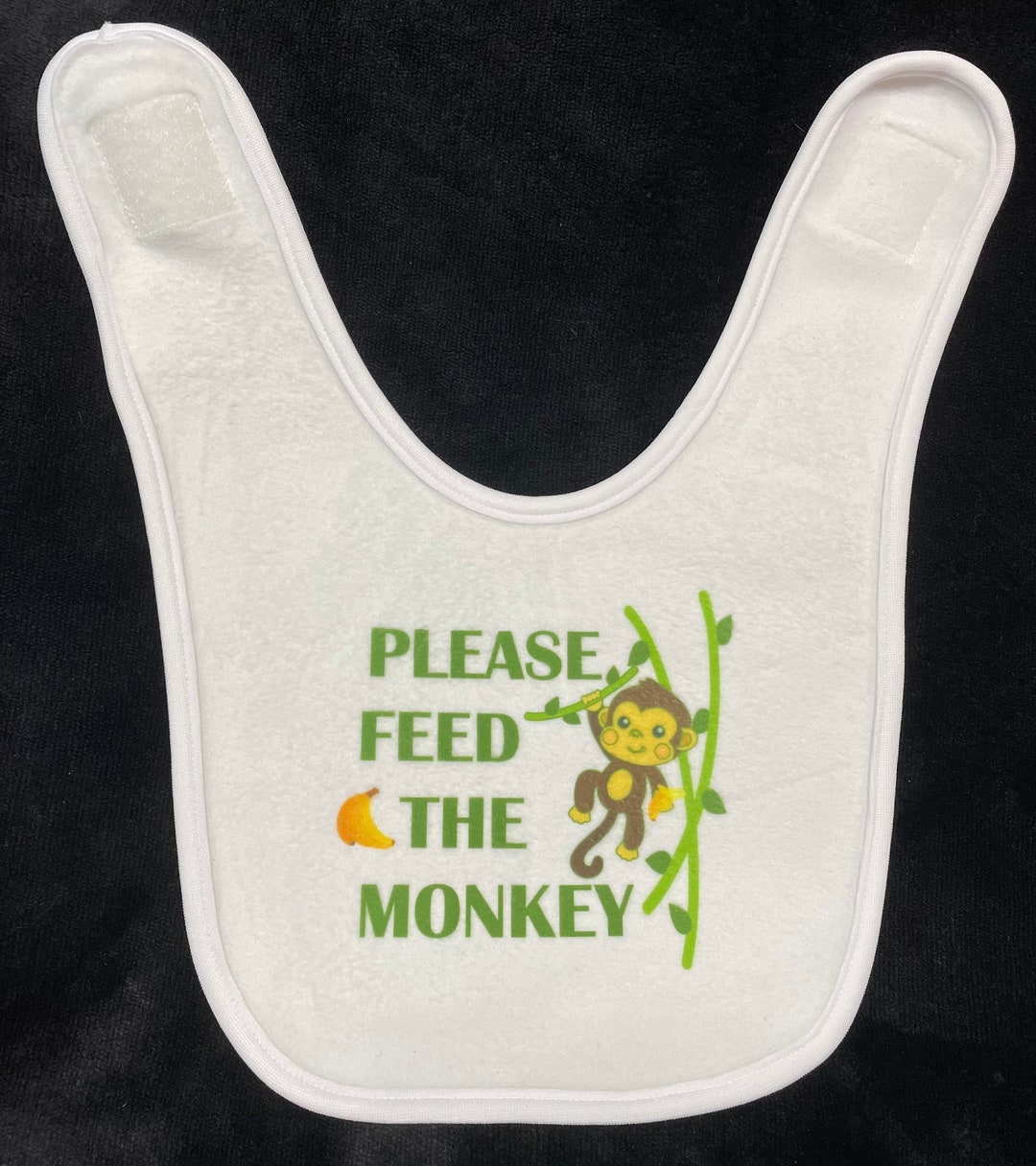 Super Soft Monkey Baby Bib Sublimation Printed Design - Etsy