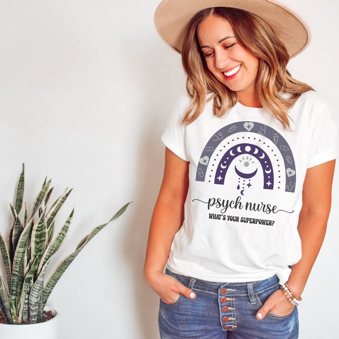 Psych Nurse Superpower Bella Canvas Unisex Jersey Short Sleeve Tee Gift ...