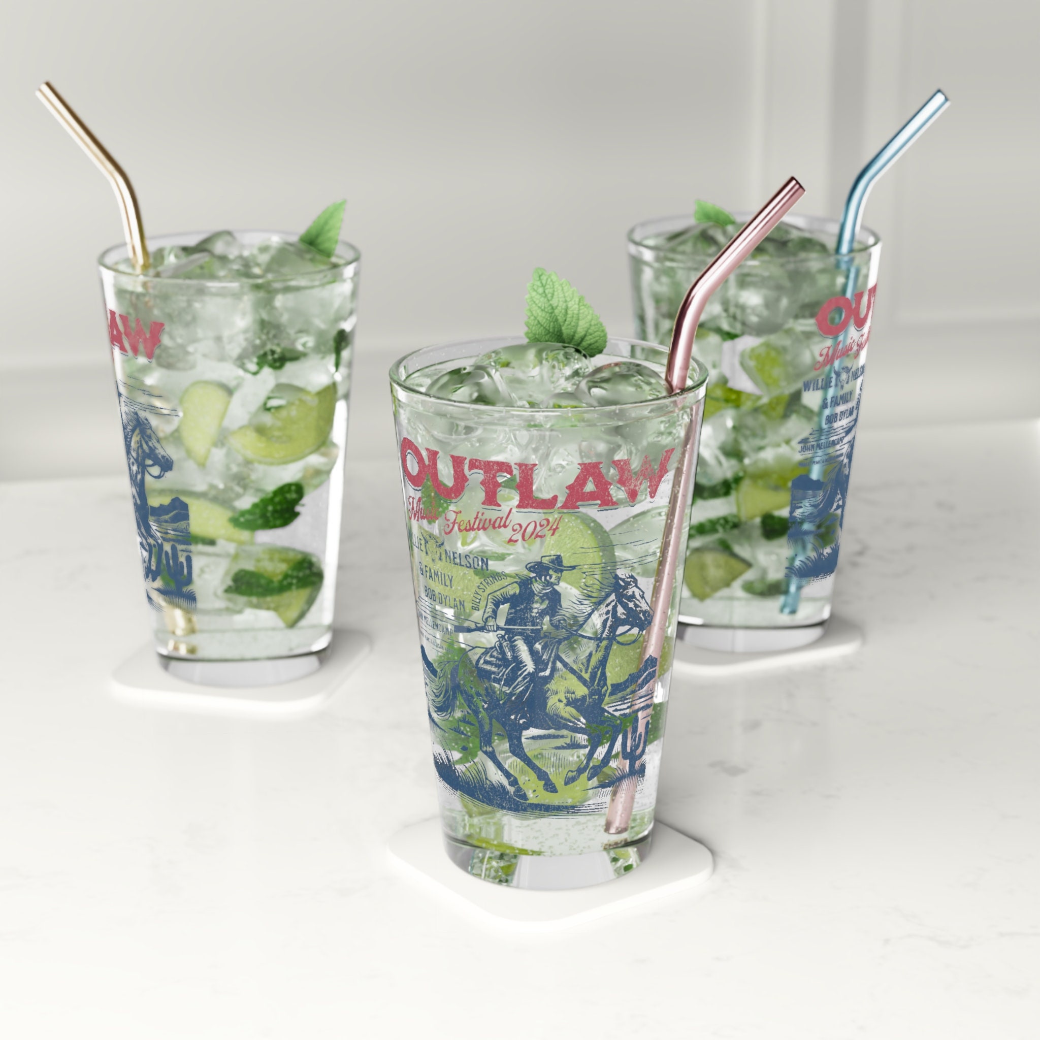 Outlaw Music Festival 2024 Pint Glass, 16oz - Etsy