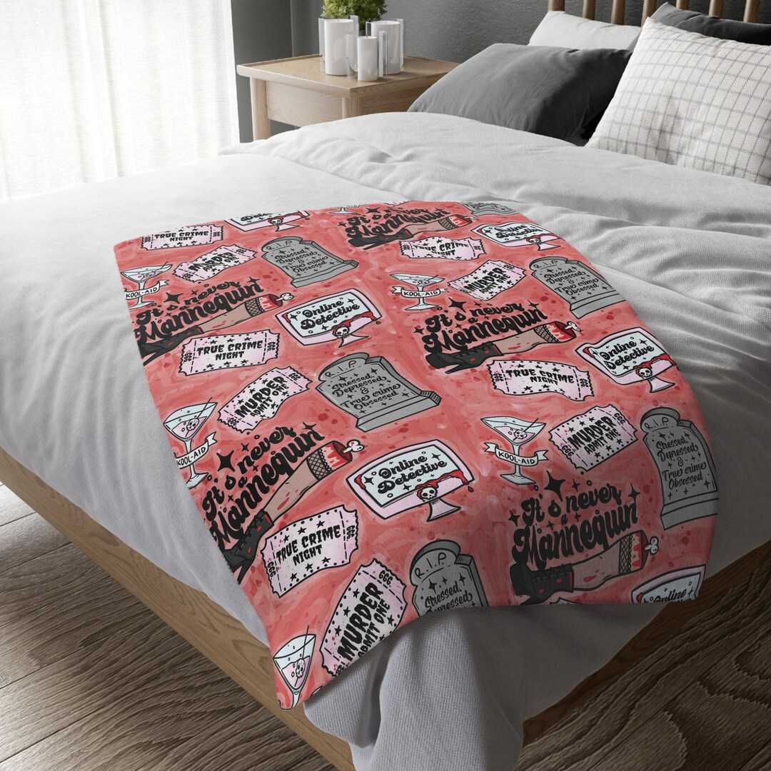 True Crime Velveteen Minky Blanket (two-sided Print) | Gift for Amateur ...