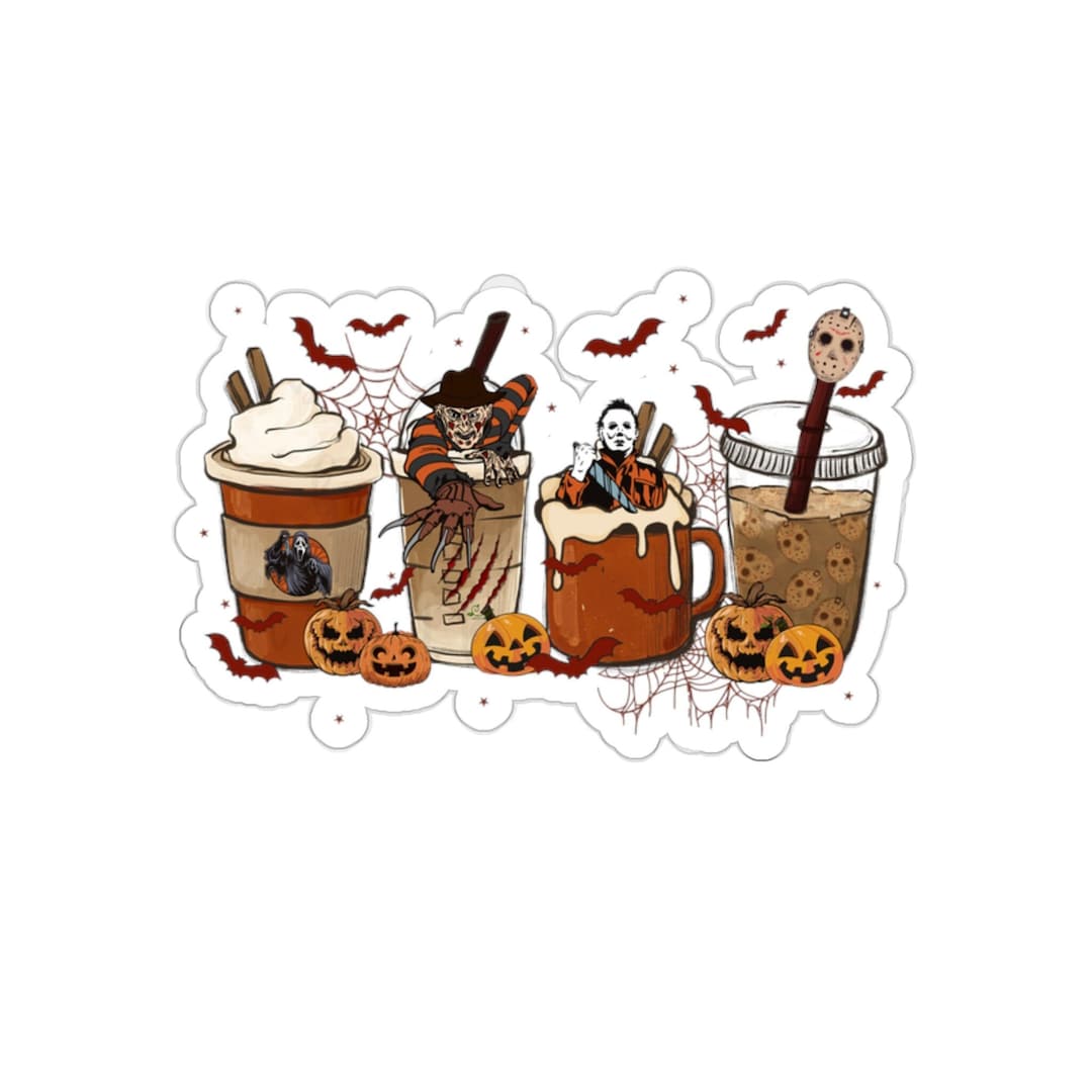 Horror Movie Die-cut Stickers Halloween Stickers Five Sizes Trendy ...