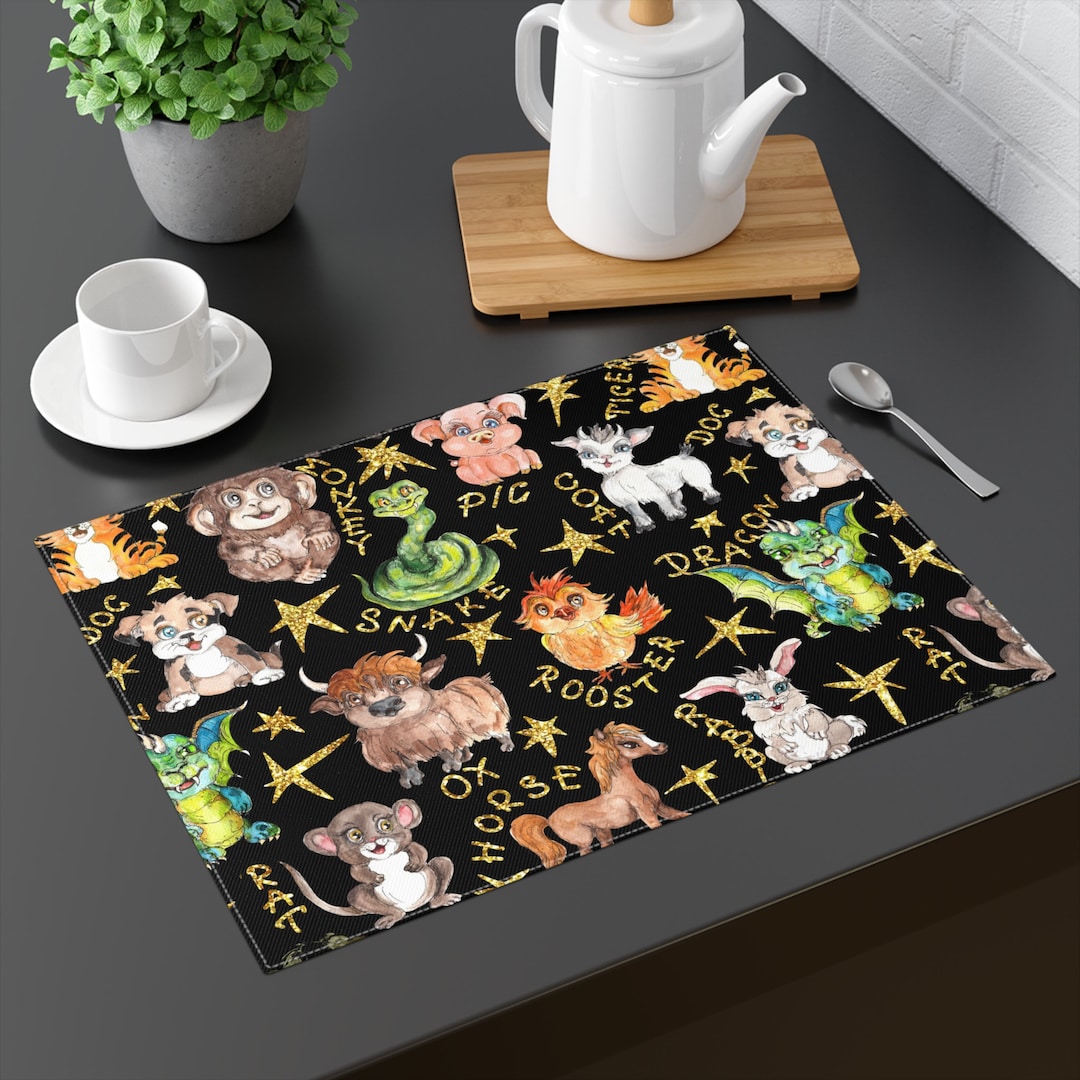 Chinese Zodiac Placemat, 1pc in One Size | Part of Matching Set | Fun ...