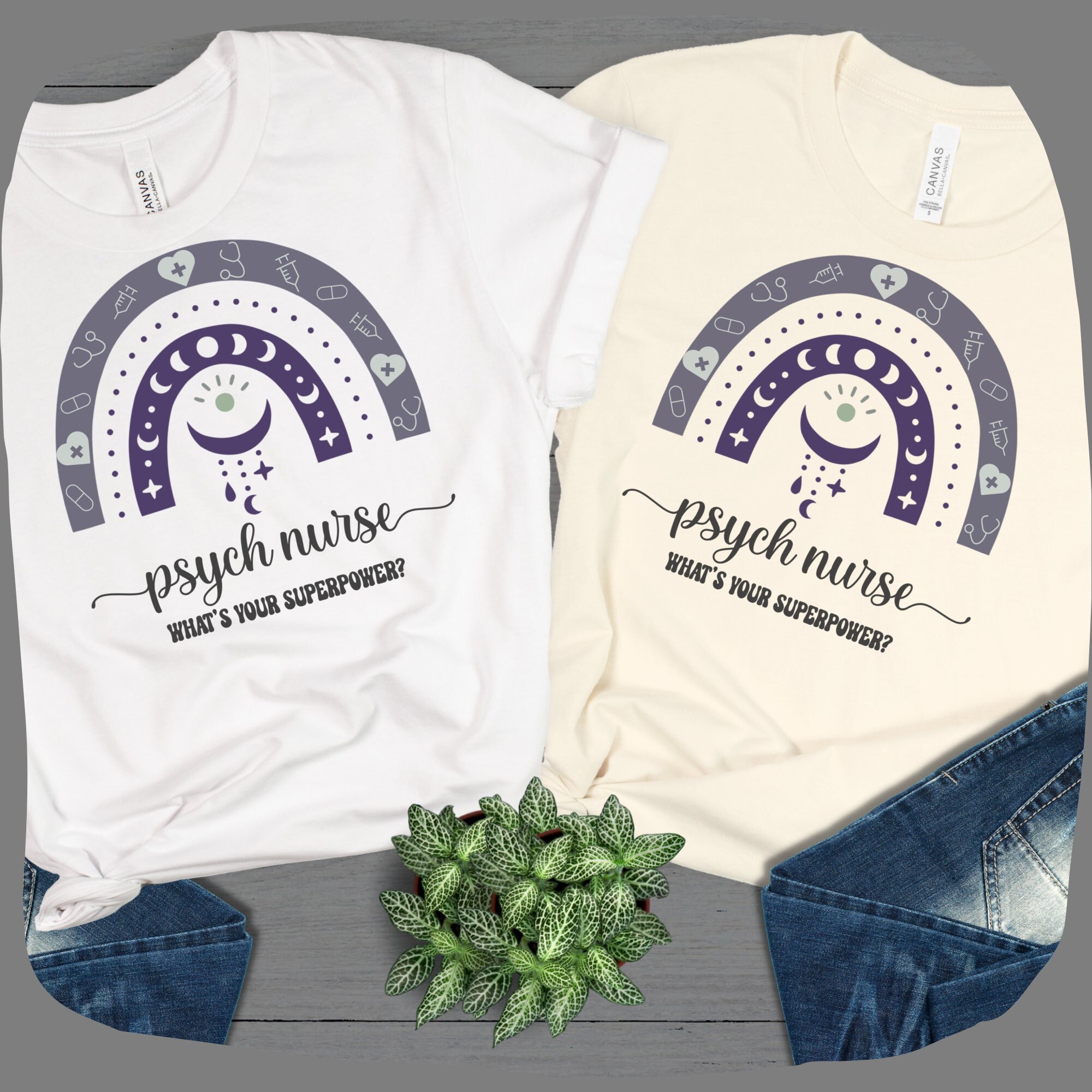 Psych Nurse Superpower Bella Canvas Unisex Jersey Short Sleeve Tee Gift ...