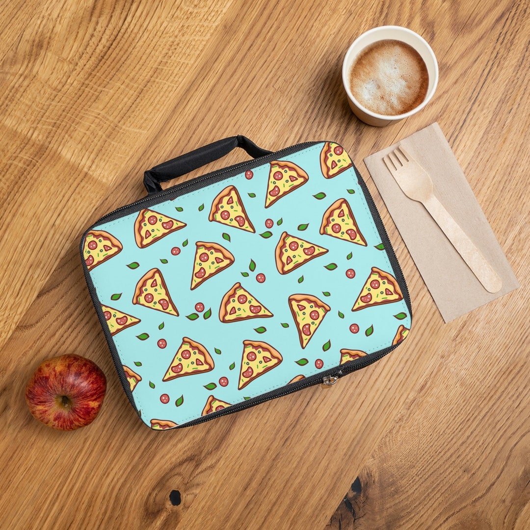 Fun Turquoise Pizza Slices Lunch Bag Gift for Student or Employee Who ...