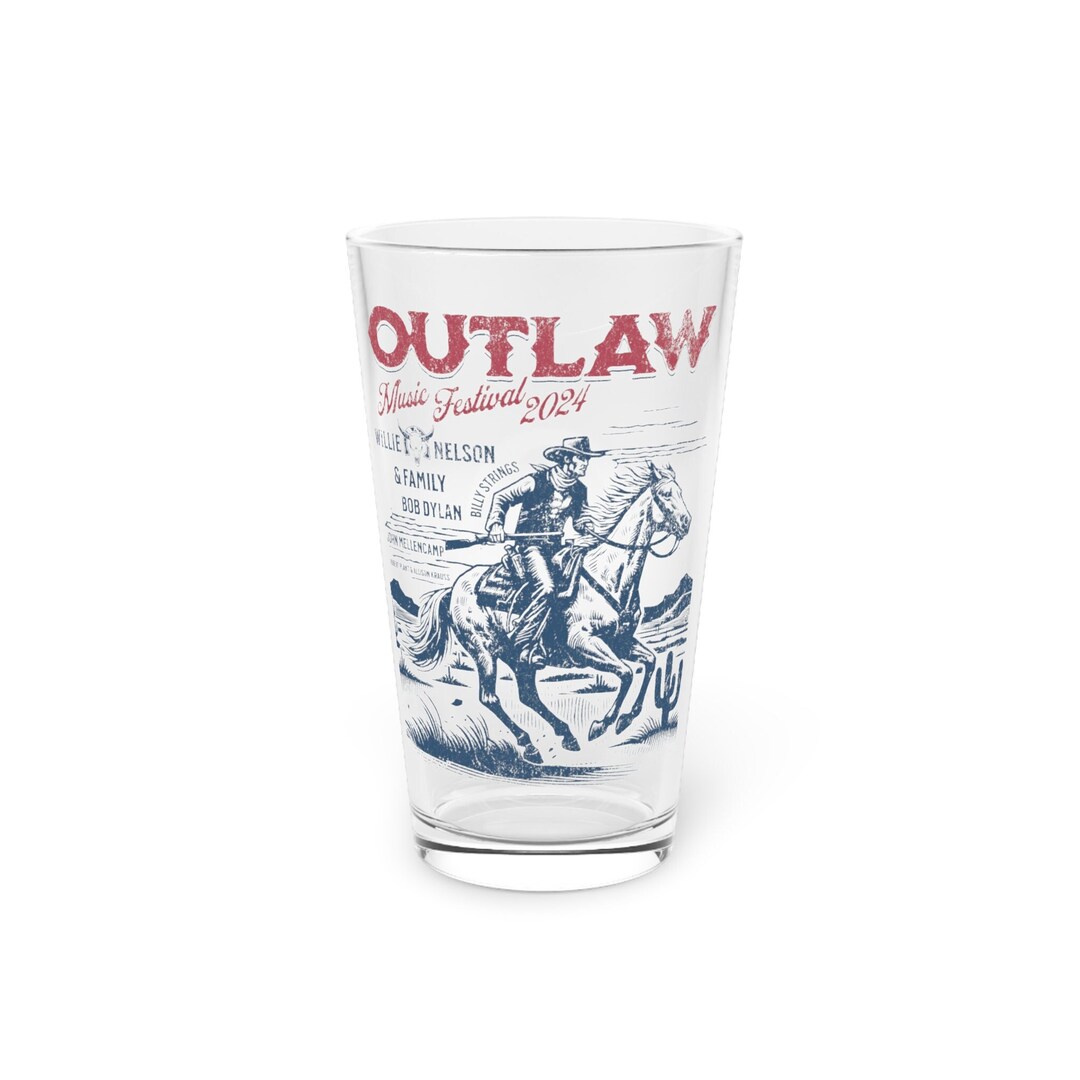 Outlaw Music Festival 2024 Pint Glass, 16oz - Etsy