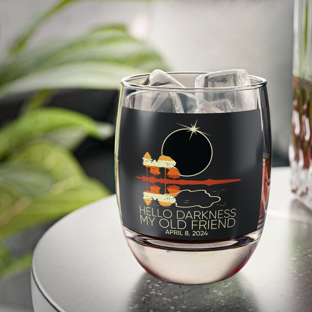 Solar Eclipse 2024 Whiskey Glass Total Eclipse 2024 Memorabilia Solar ...