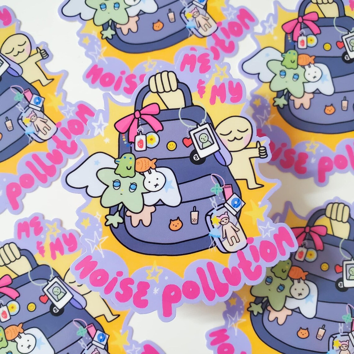 Me and My Noise Pollution Glossy Vinyl Sticker | Cute Trinket, Bag ...