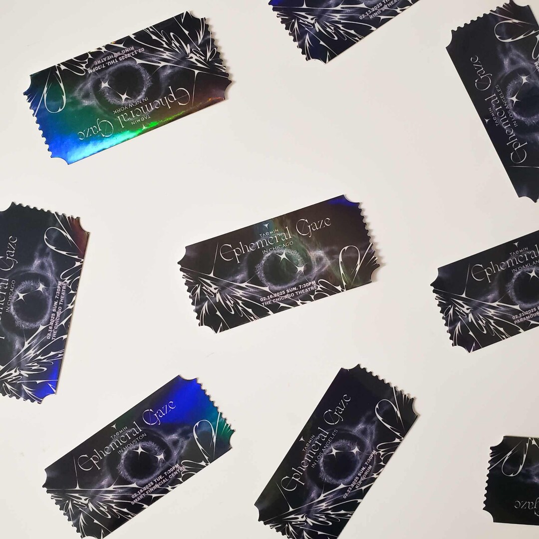 Taemin Customizable Concert Ticket Holo Stickers | Aesthetic Cute Kpop ...