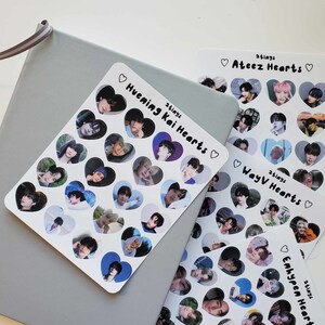 Custom Hearts Sticker Sheet | 20 Pcs | Aesthetic Cute Kpop Stickers for ...