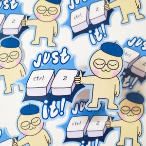 Just Ctrl+z It Glossy Vinyl Sticker | Cute Undo, Graphic Designer, Coder Sticker - Etsy
