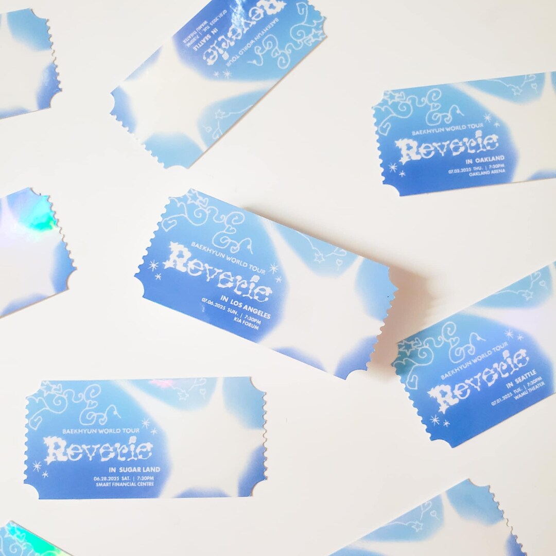 Baekhyun Customizable Concert Ticket Holo Stickers | Aesthetic Cute ...
