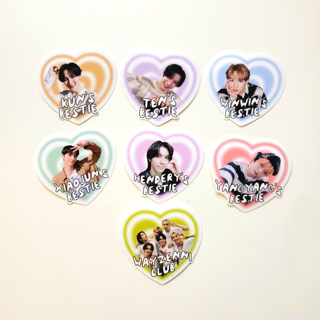 Wayv Heart Vinyl Stickers Aesthetic Cute Kpop Stickers - Etsy