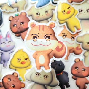 Holo Cute Aniteez Sticker, Aniteez Trading Card | Aesthetic Kawaii Kpop ...