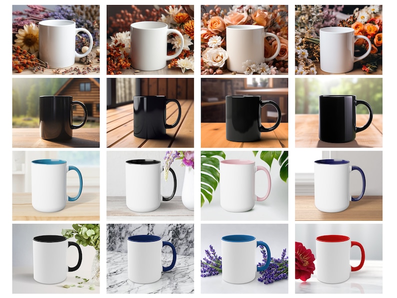 Mug Mockup Bundle All Current and Future Mugs POD Mockups Accent Coffee ...