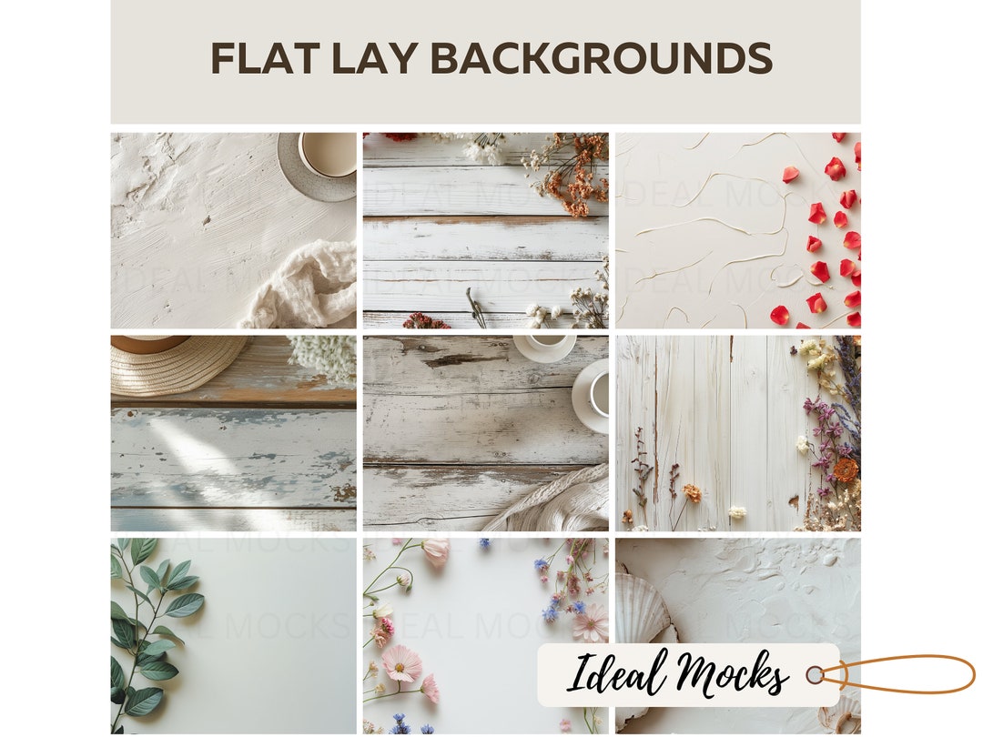 Flat Lay Background Mockup JPG - Etsy