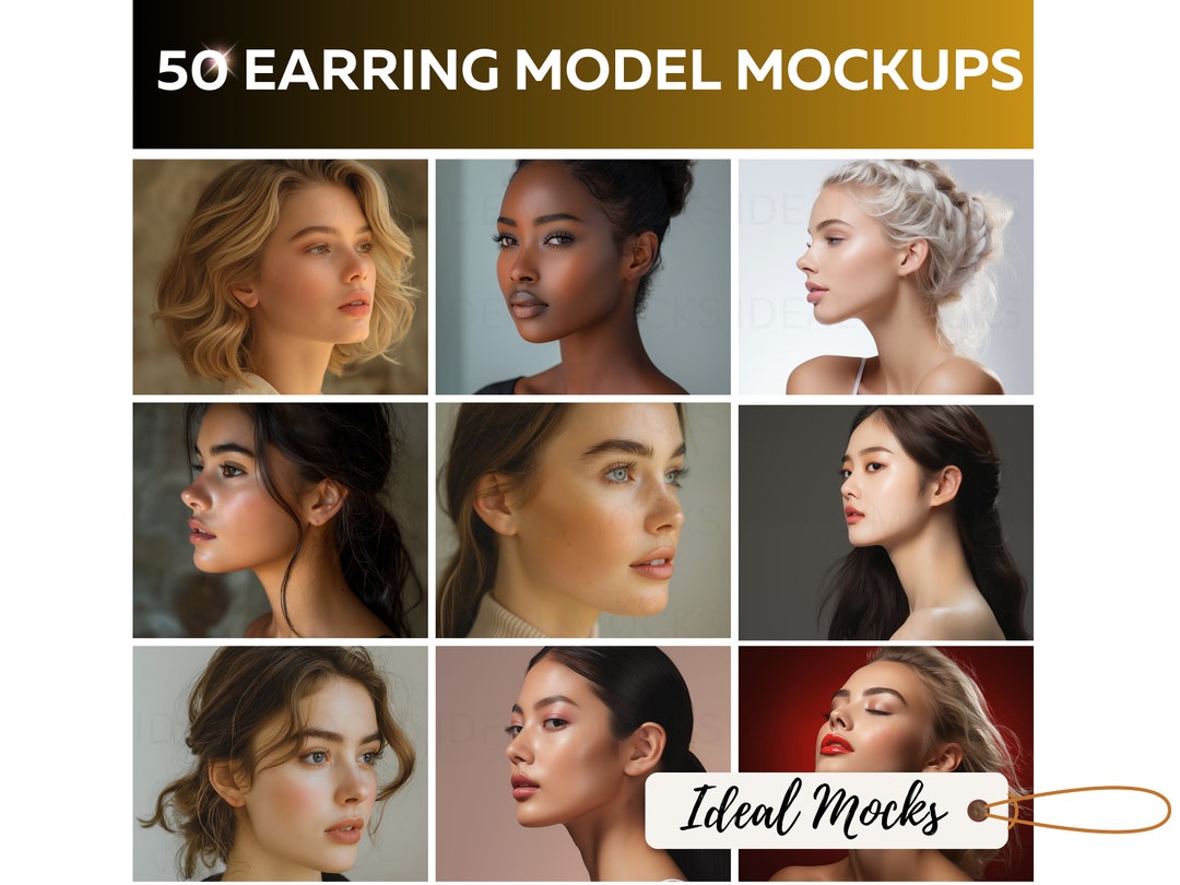 Earring Model Mockup Earring Display Earring Mockup Jewelry Mockup ...