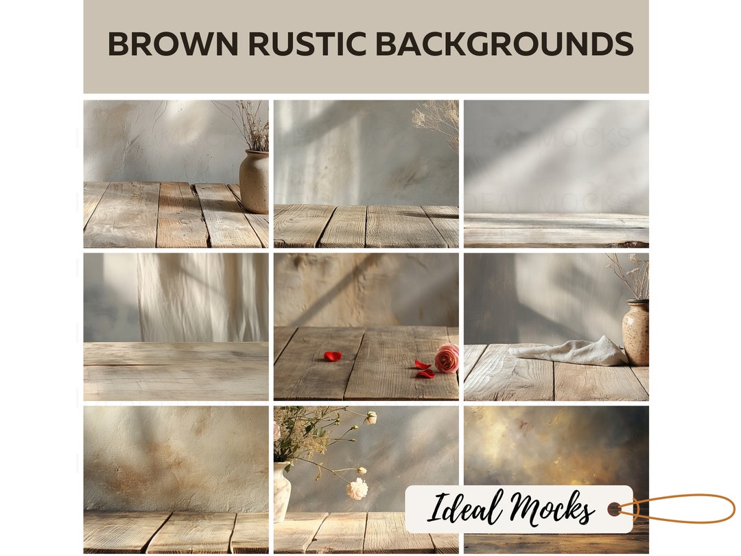 Rustic Background Mockups JPG - Etsy