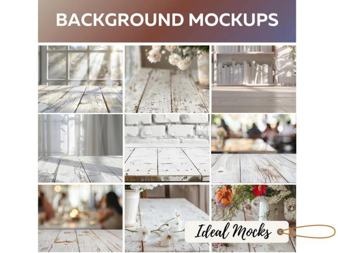 White Background Mockup Bundle Product Backgrounds JPG - Etsy