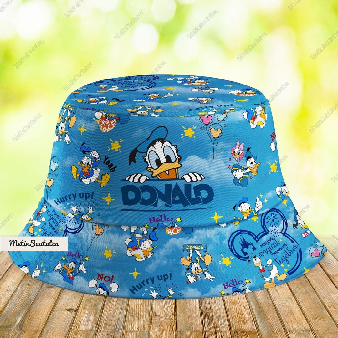 Donald Duck Bucket Hat, Disney Duck Bucket Hat, Disney Donald Bucket ...