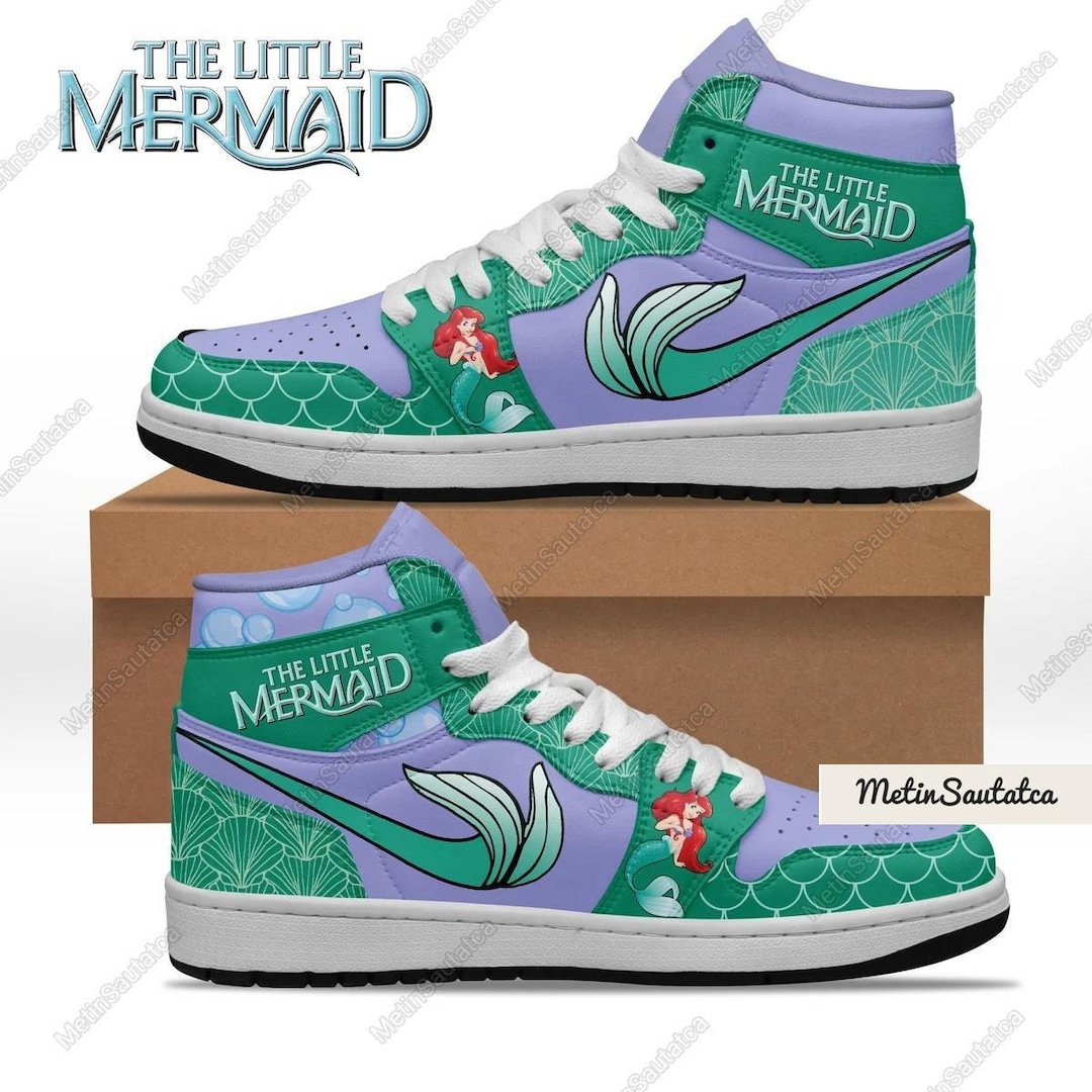 The Little Mermaid Shoes, Ariel Princess Shoes, Little Mermaid Sneaker ...