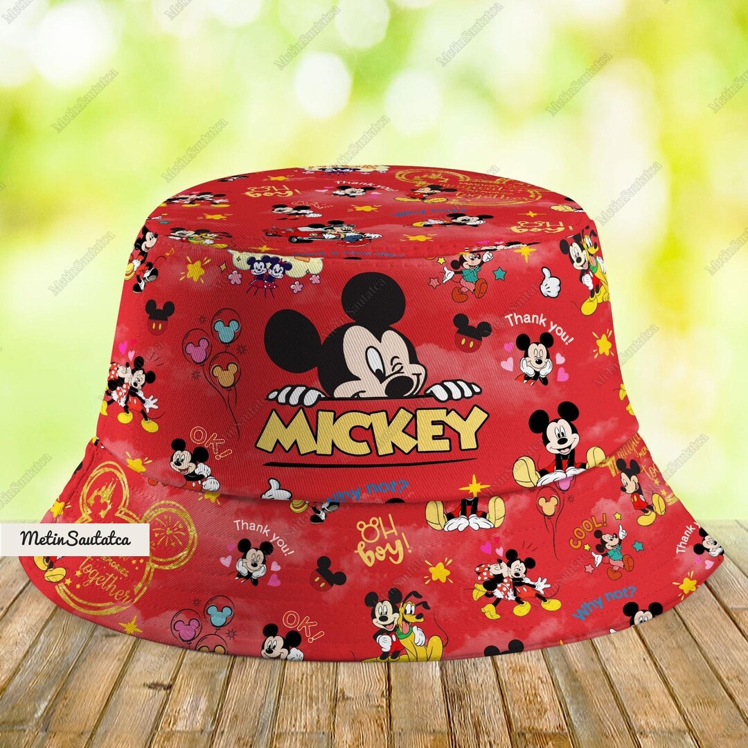 Mickey Bucket Hat, Mickey Mouse Bucket Hat, Disney Mickey Bucket Hat ...