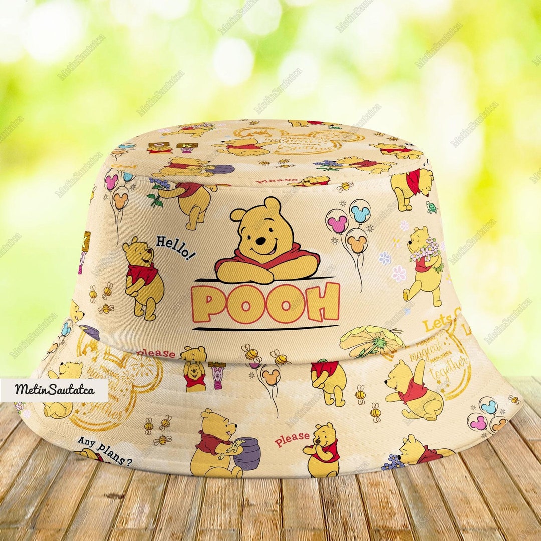 Pooh Bucket Hat, Winnie the Pooh Bucket Hat, Pooh Bear Bucket Hat ...
