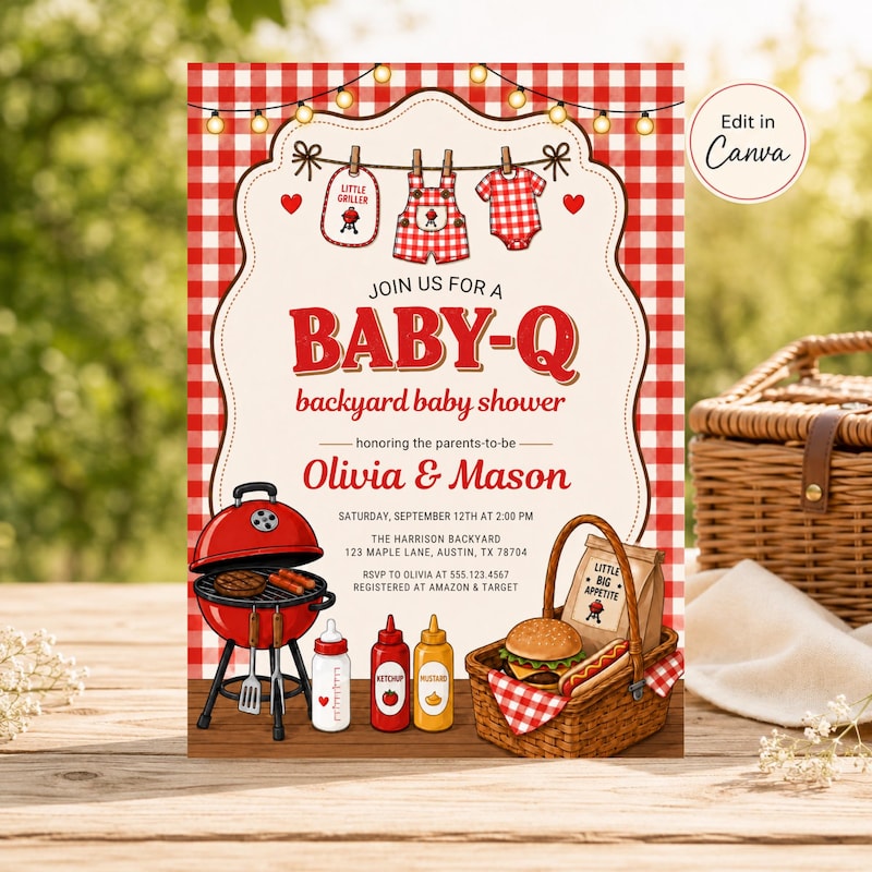 Baby Q Invitations - Etsy