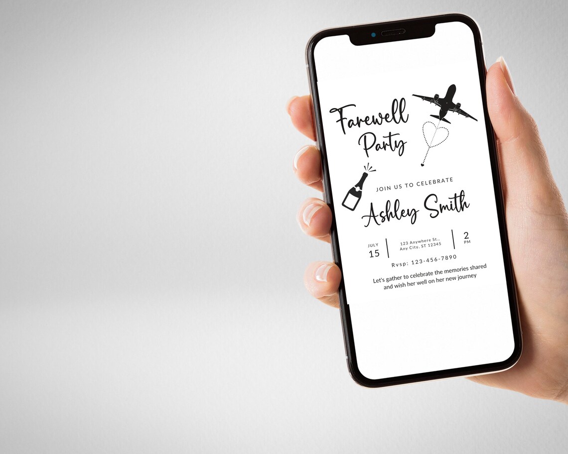 Digital Invite Farewell Going Away Party Invitation Going Away Invite ...