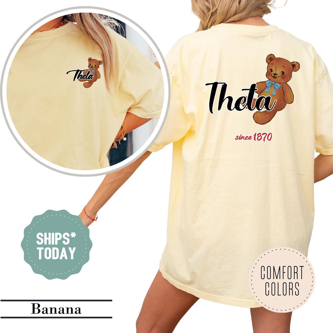 Kappa Alpha Theta Bear Hug Sorority T-shirt - THETA Sorority Merch ...
