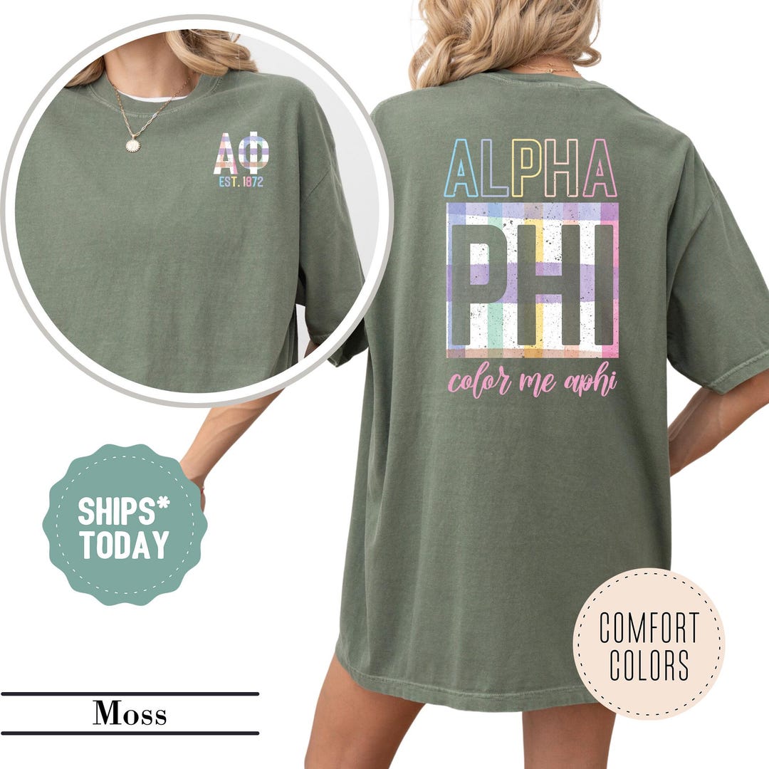 Alpha Phi Color Me Sorority T-shirt APHI Big Little Sorority Shirts ...