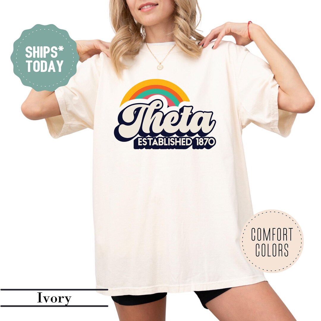 Kappa Alpha Theta Rainbow Flash Sorority T-shirt - THETA Merch ...