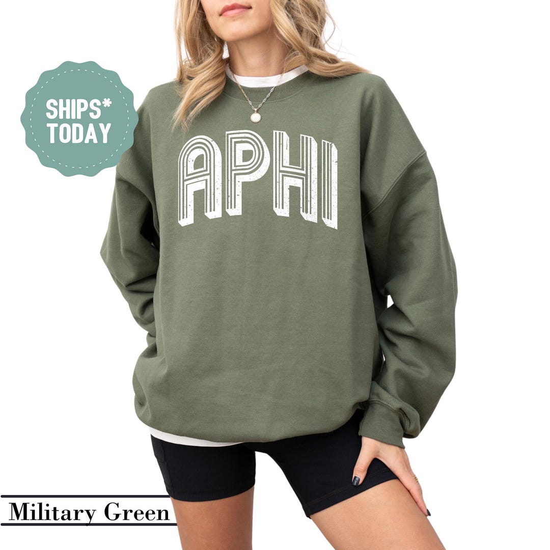 Alpha Phi Vintage Varsity Sorority Sweatshirt Aphi Merch Big Little ...