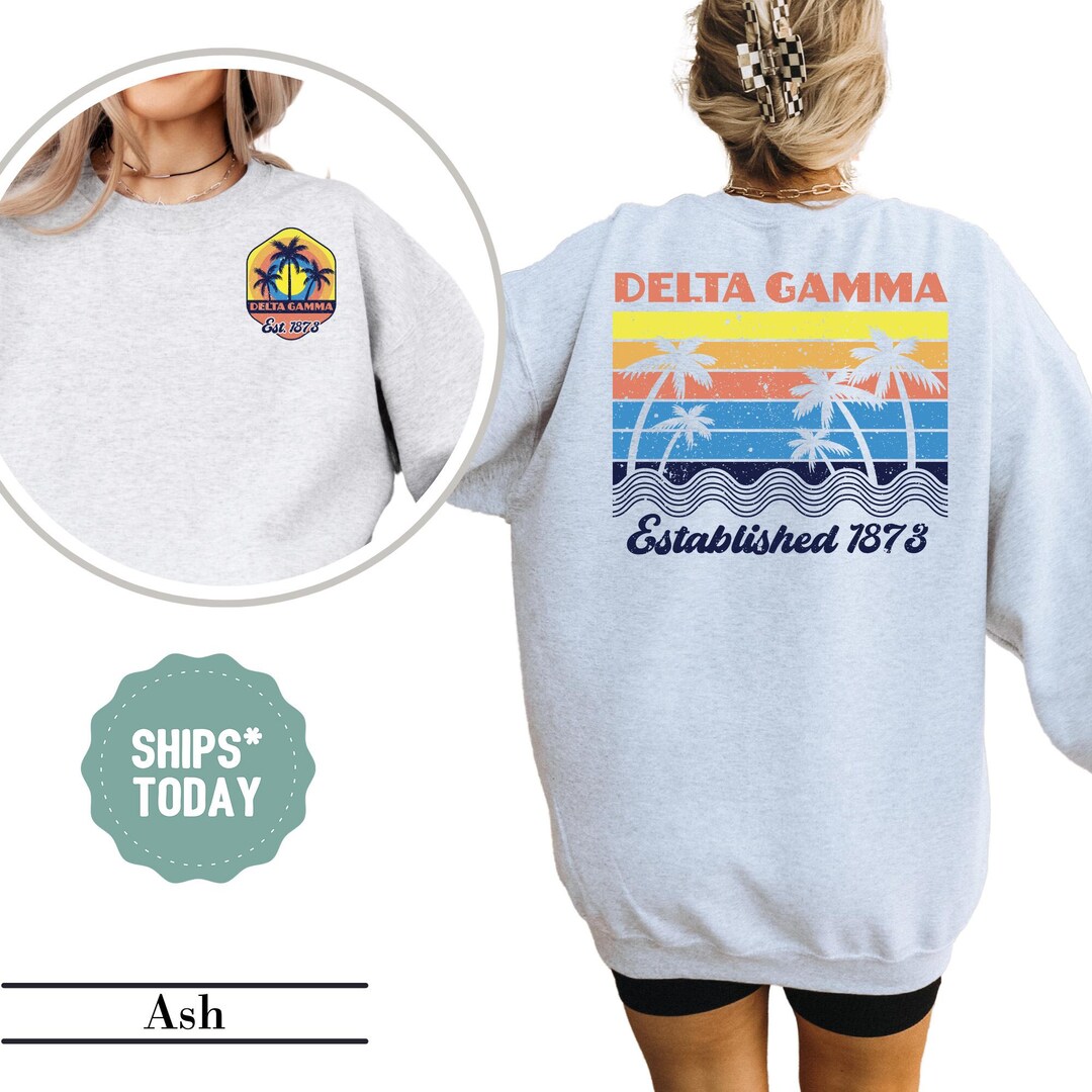 Delta Gamma Colorful Coast Sorority Sweatshirt - Dee Gee Greek Apparel ...